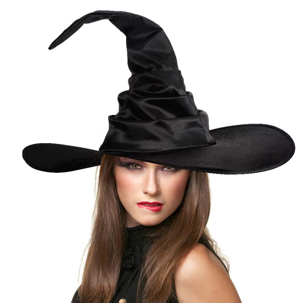 Witch Hat Wizard Ruched Hats Costume Accessory for Halloween Cosplay ...