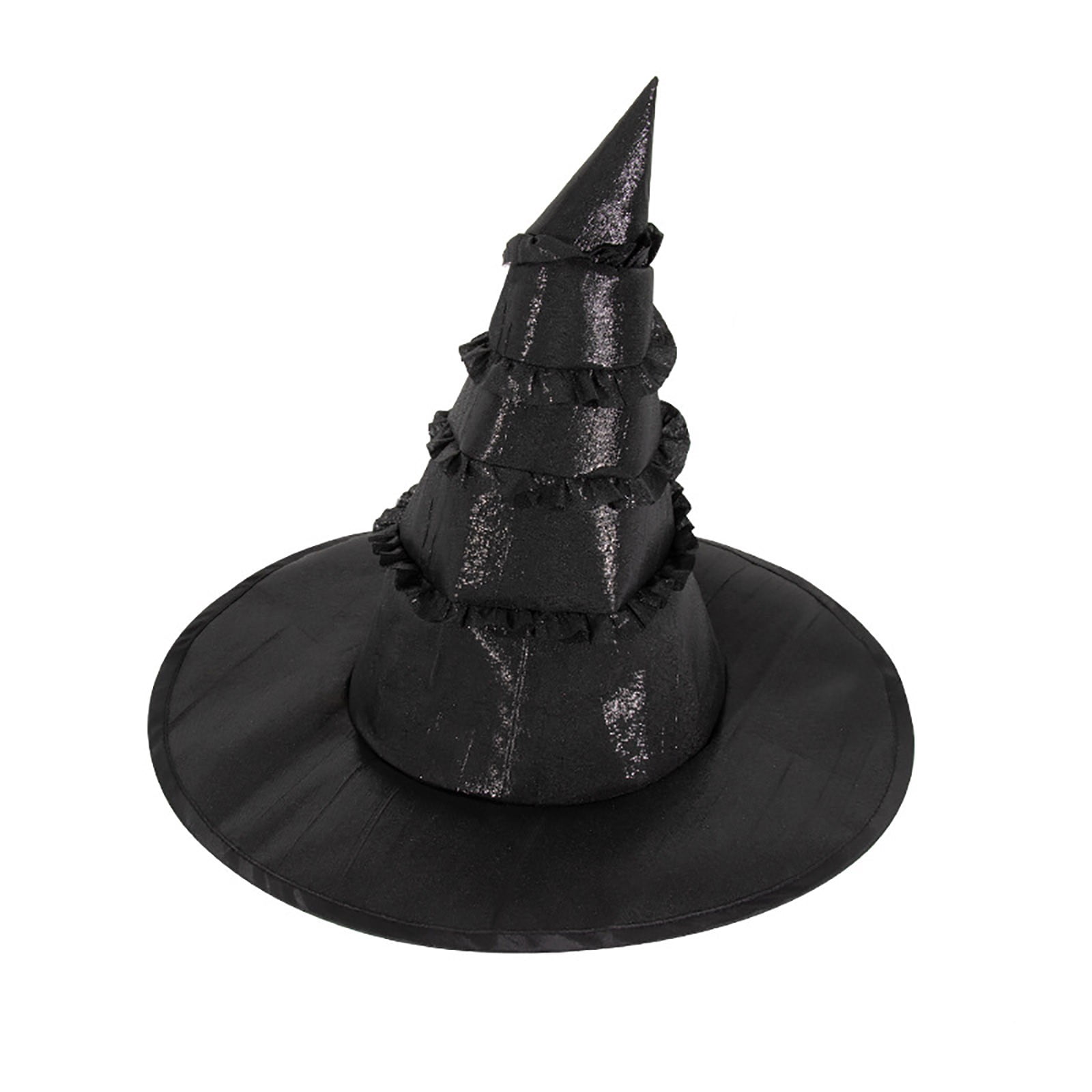 Witch Hat Youth Size - Black Wide Brim Top Hat for Cosplay Costume ...