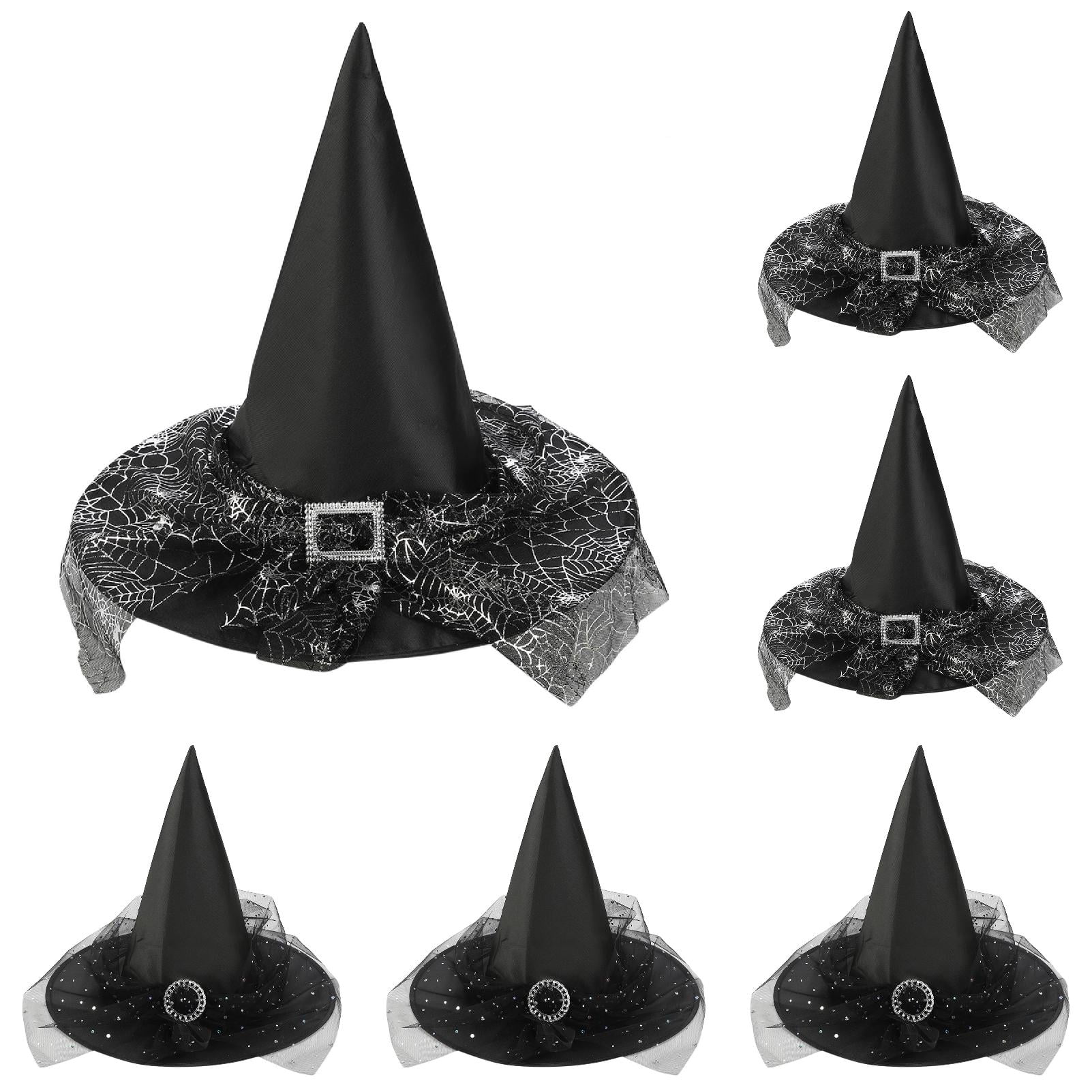Witch Hat for Kids Birthday Hats Witch Decor 6PCS Adult Halloween ...