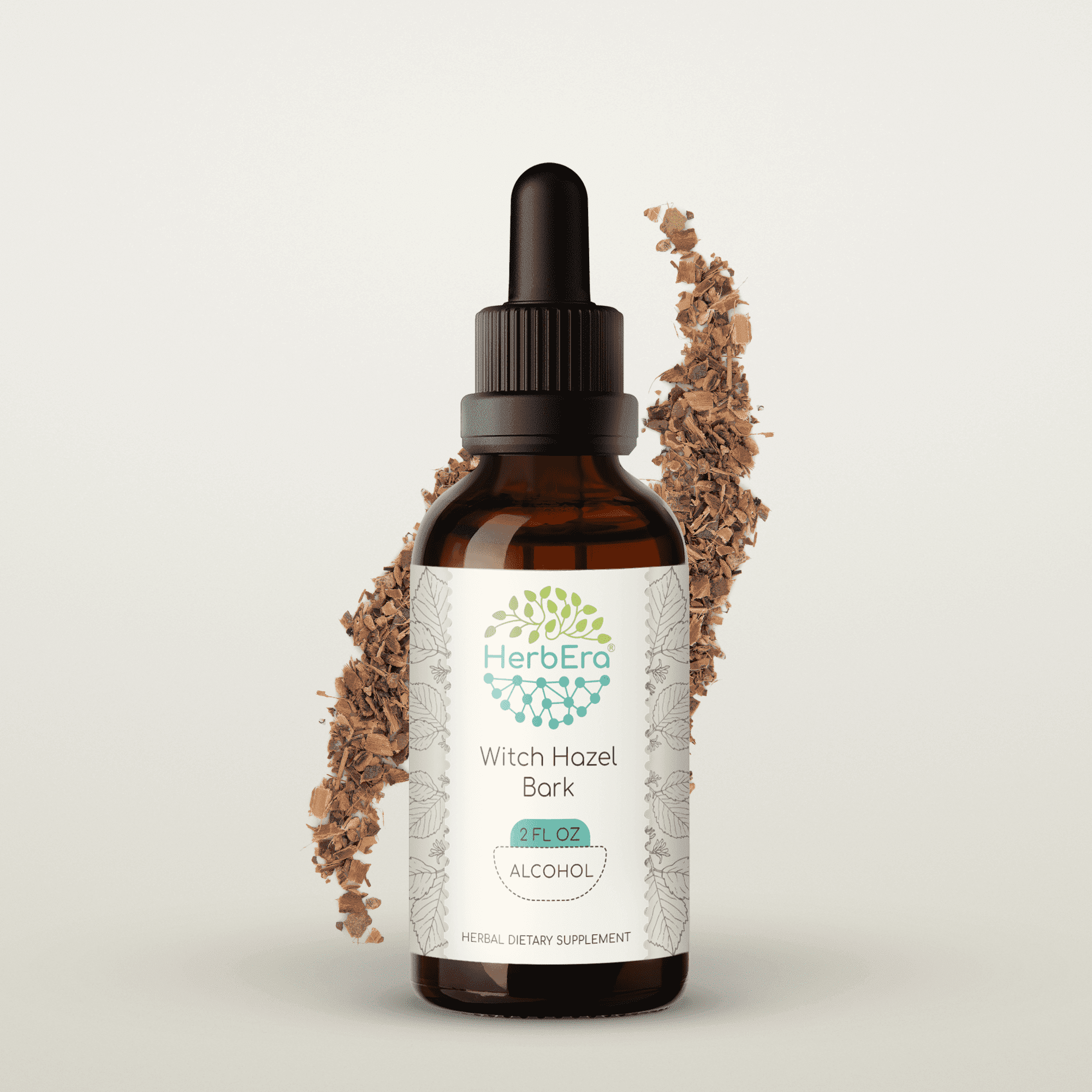 HerbEra Witch Hazel Bark Tincture, Herbal Dietary Supplement for Skin Health Support, Witch ...
