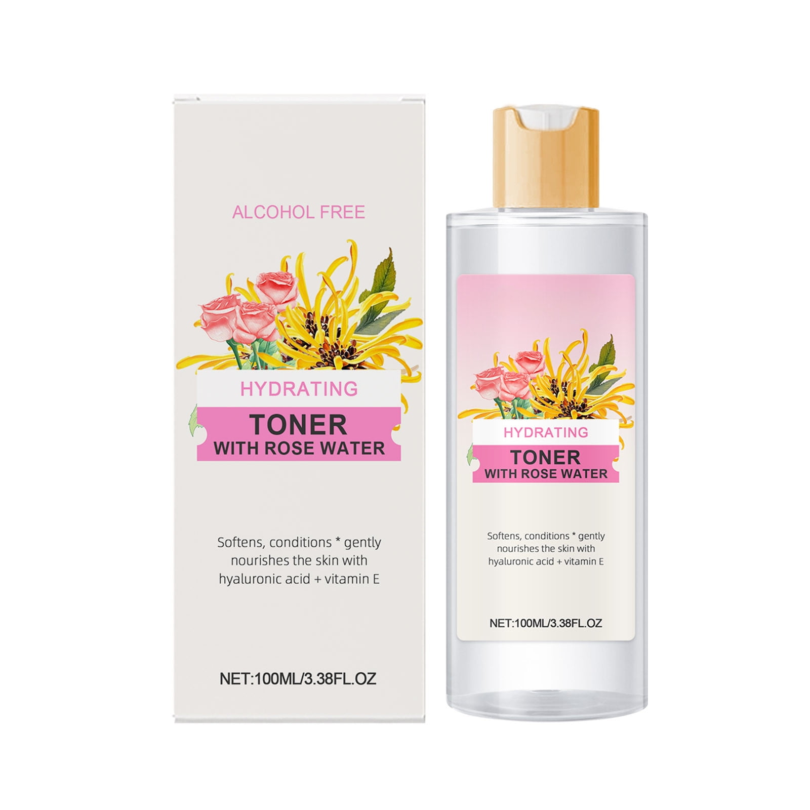 Witch Hazel Rose Moisturizing Toner Deep Nourishing Hydrating Gentle ...
