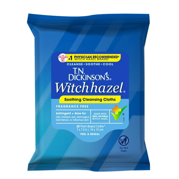 Witch Hazel Soothing Cleansing Cloths | Removes Dirt, Oil, Impurities ...