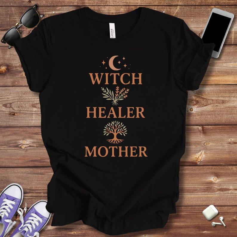 Witch Healer Mother Tshirt, Mother's Day Tee, Witchcraft Shirt, Pagan ...