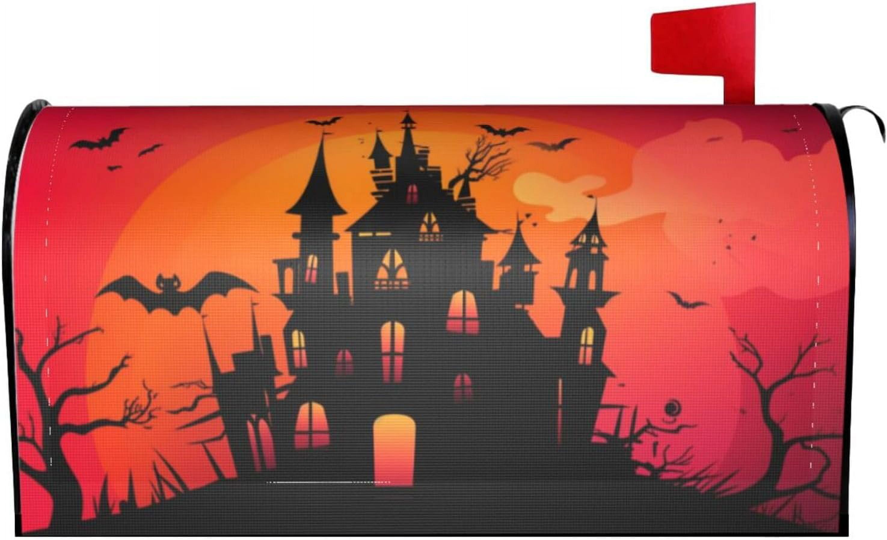 Witch House Mailbox Cover Funny Halloween Night Letter Box Cover Mail ...