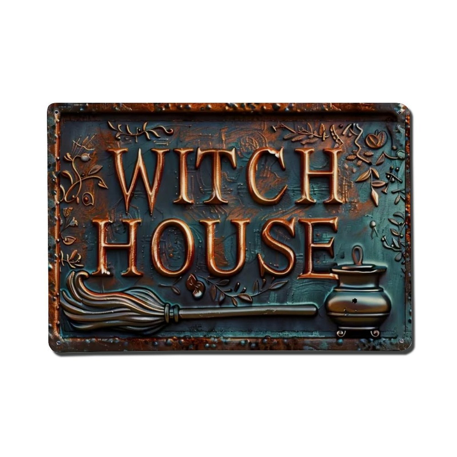 Witch House Witch-Themed Tin Sign Vintage Metal Poster Living Room Bar ...