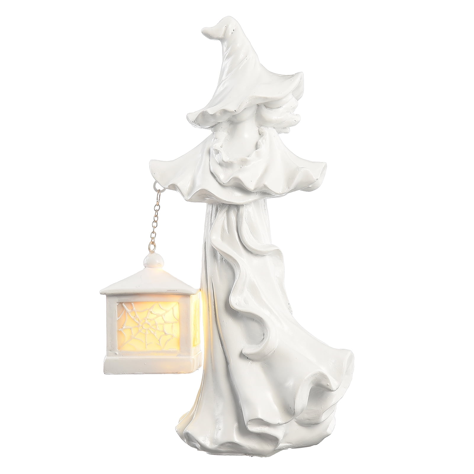 Witch Lantern Ghost Hell Messenger Witch With Lantern Realistic Resin ...
