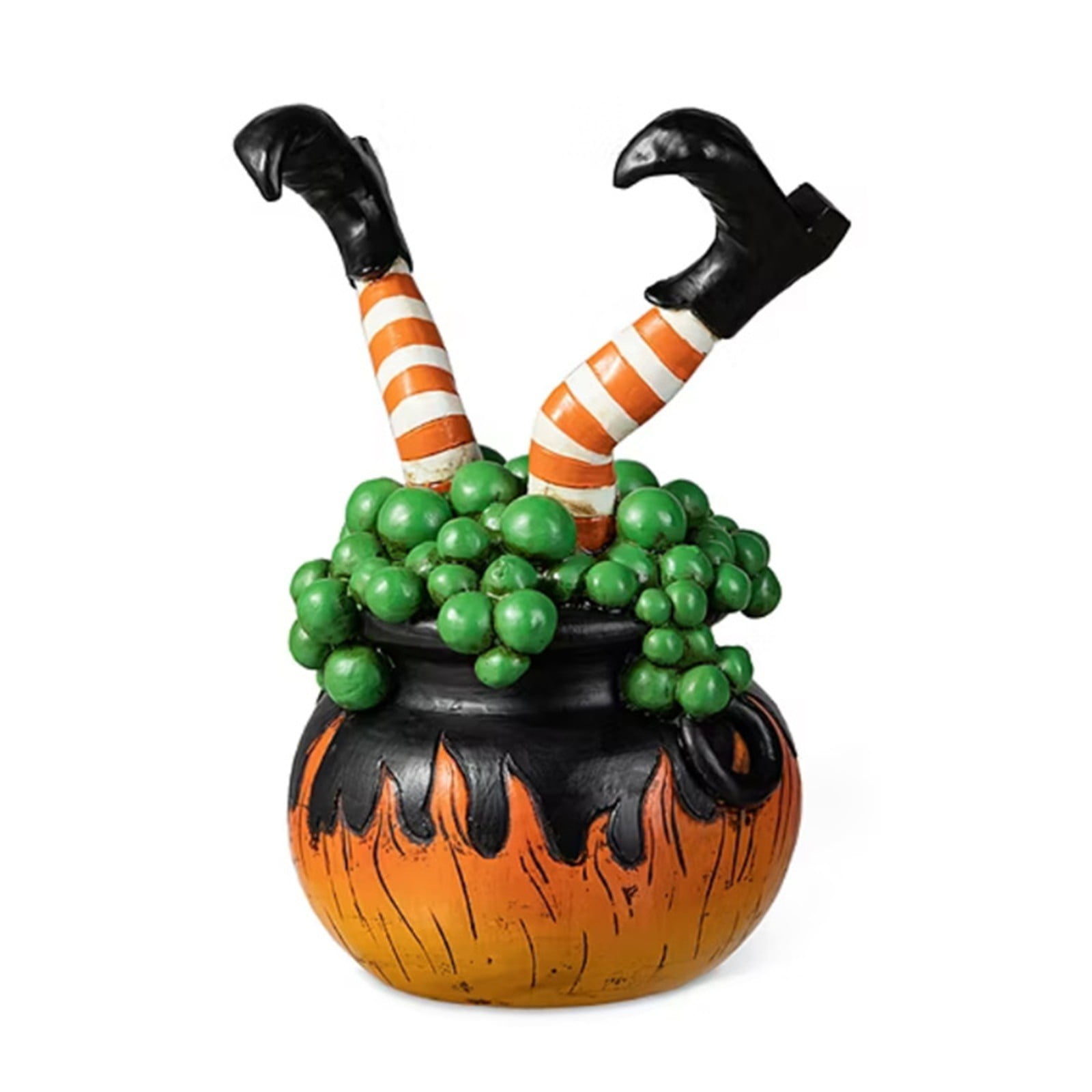 Witch Legs Sticking Out Cauldron Resin Ornament - Halloween Tabletop ...
