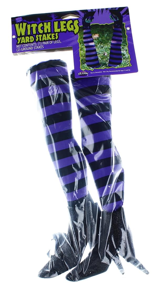 Witch Legs Yard Stakes Purple/Black Halloween Dcor - Walmart.com