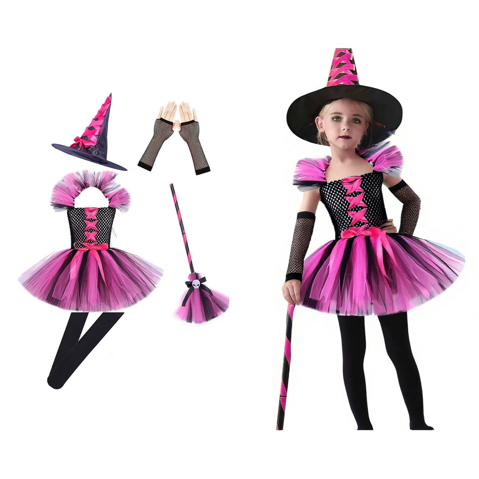 Witch Outfits for Girls Tulle Dress Girl Witch Outfits Halloween ...