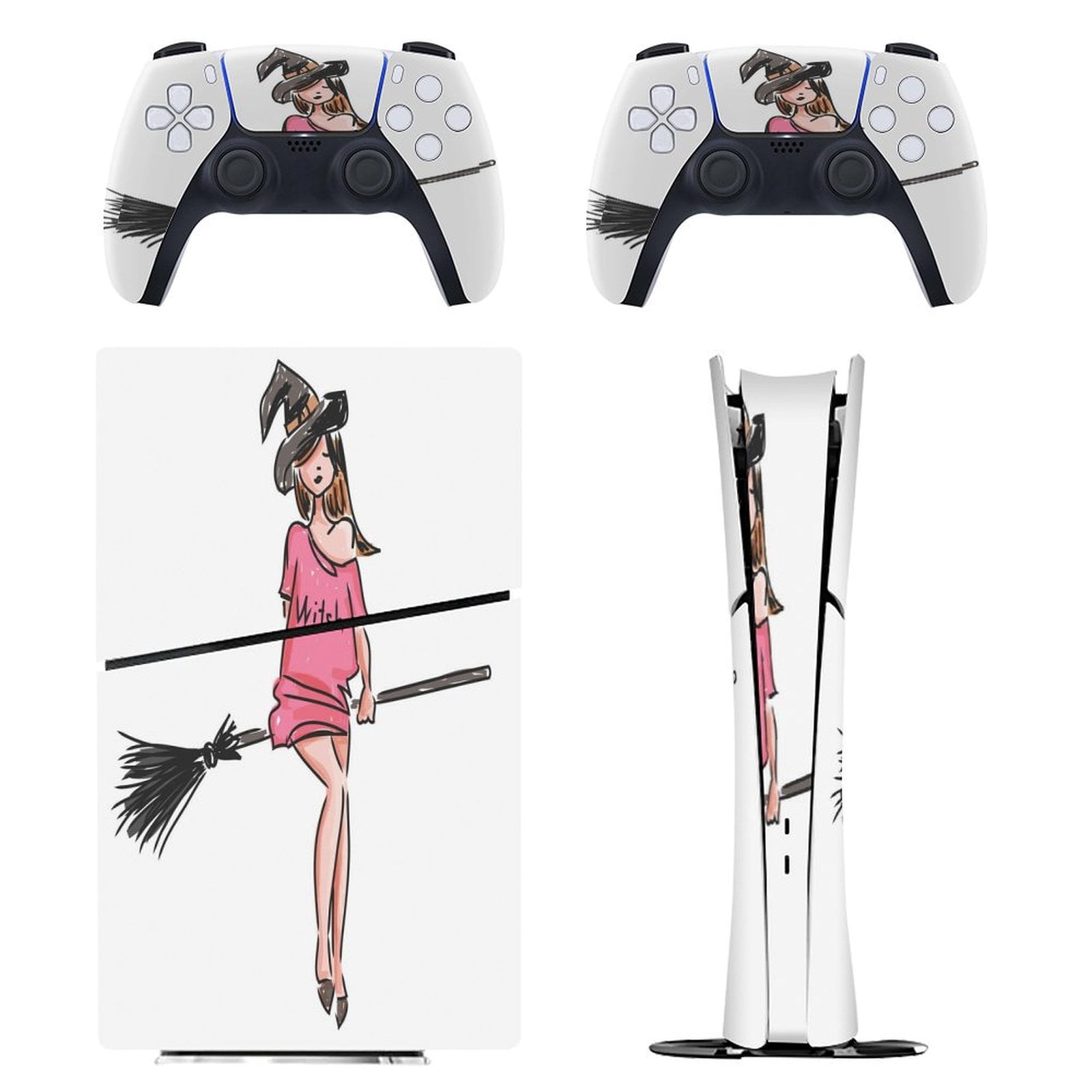 Witch PS5/PS5 Slim Digital Disc Skin Sticker For Console And Controller ...