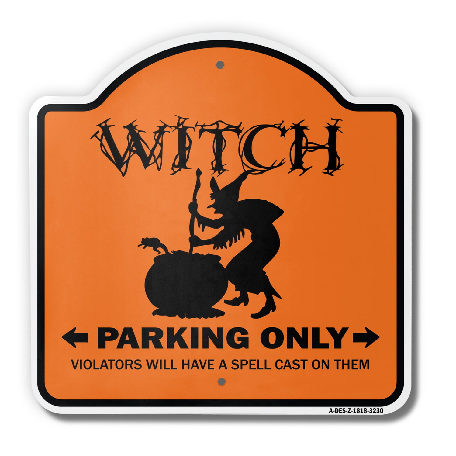Witch Parking 18" X 18" Heavy-Gauge Aluminum Architectural Sign ...