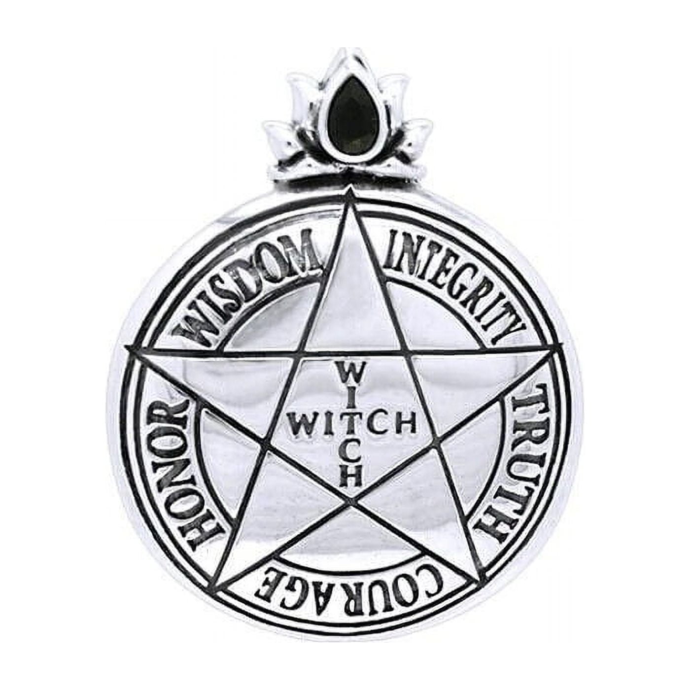 Witch Pentagram Pentacle 925 Sterling Silver Pendant Fine Pagan Wiccan ...