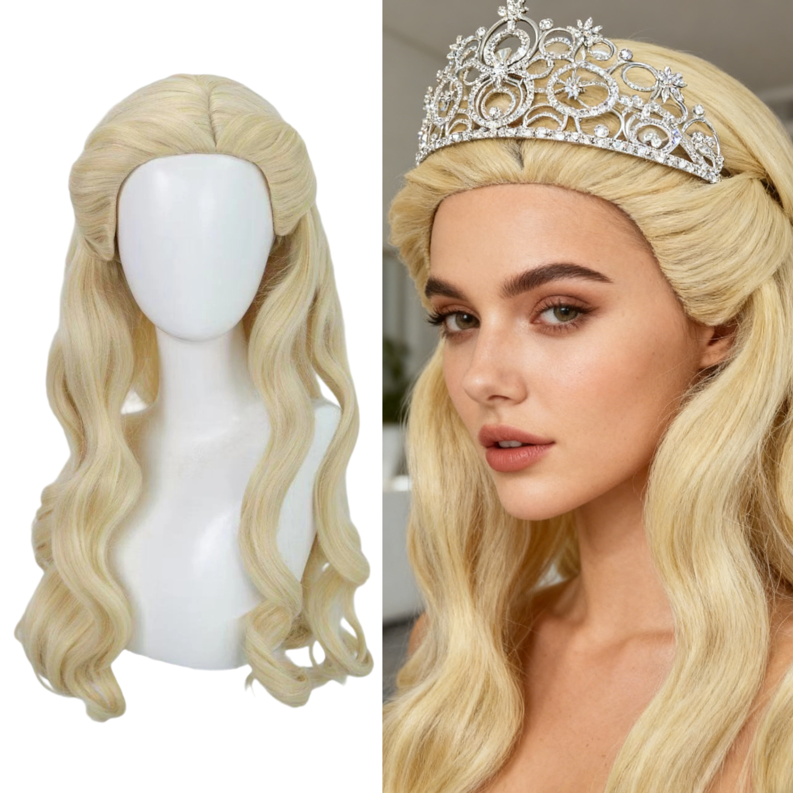 Witch Platinum Blonde Wicked Wigs,Natural Wavy Good Witch Cosplay ...