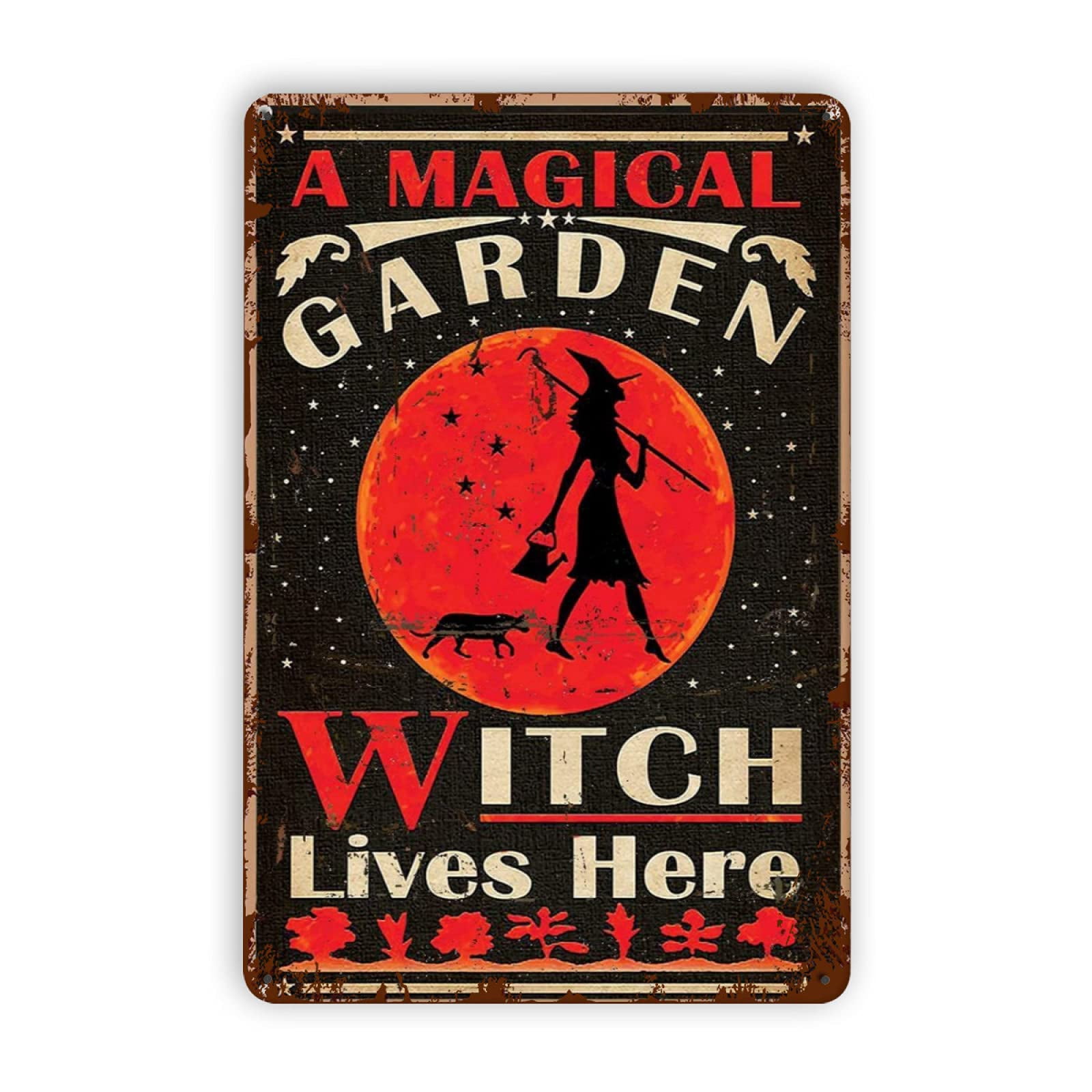 Witch Posters A Magical Garden A Magical Garden Witch Lives Here Metal ...