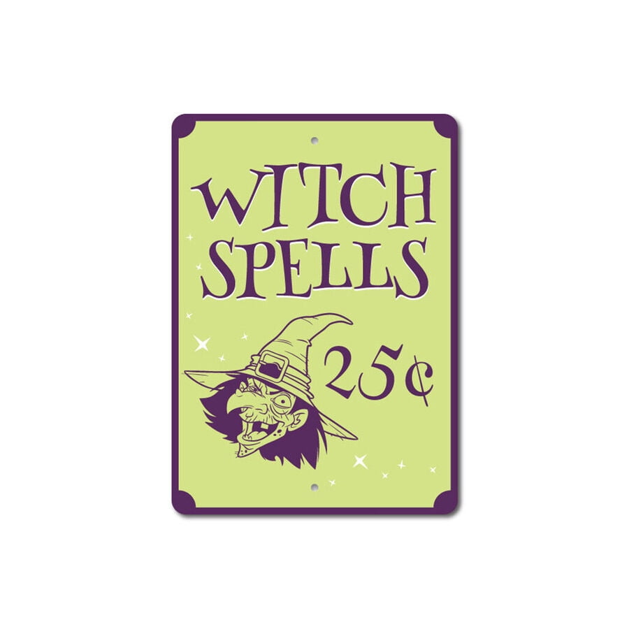 Witch Spells Sign Spells Decor Witch Lover Witch Metal Decor Sign Size ...