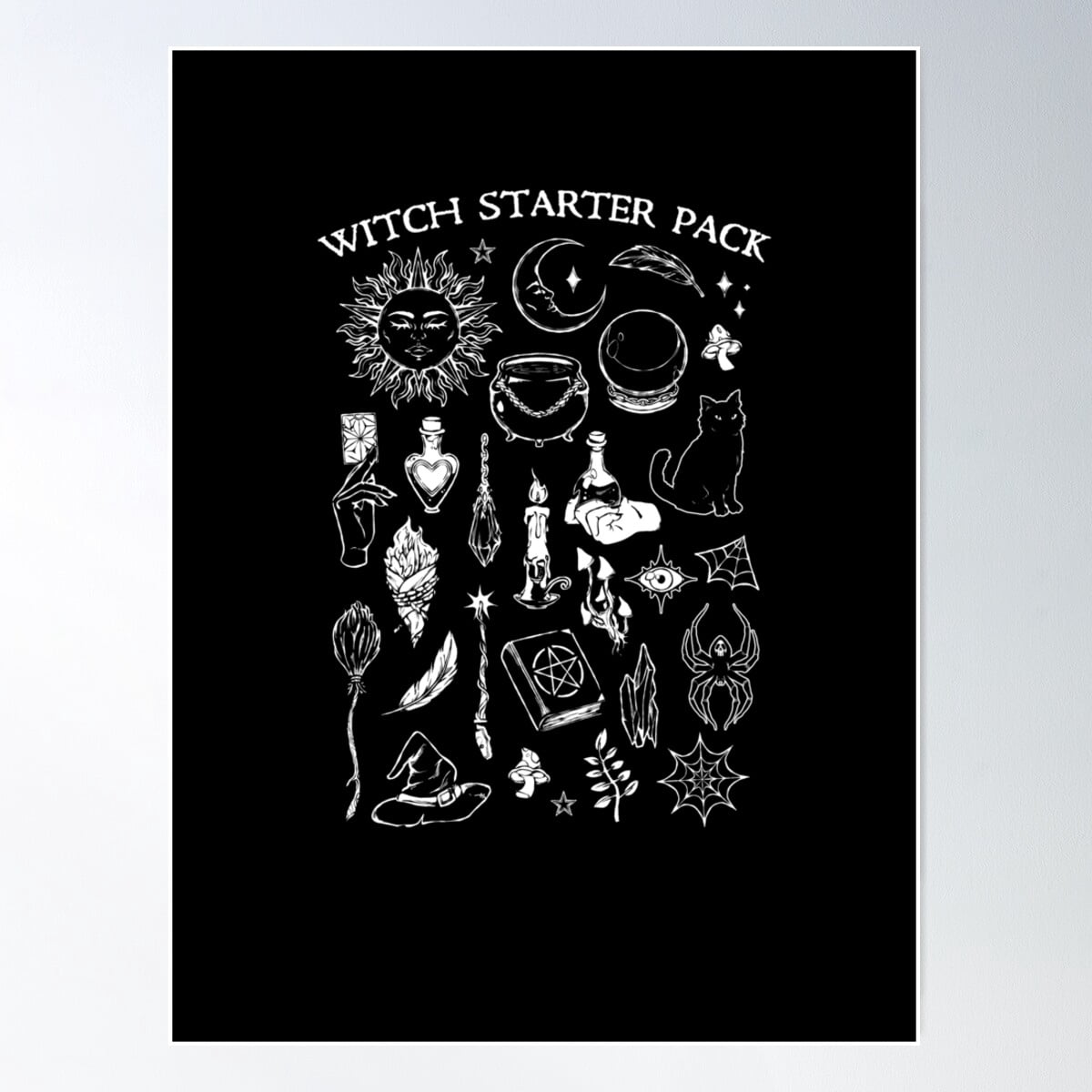Witch Starter Pack - Dark Cool Goth Witch Pack Gift Poster Wall Art ...