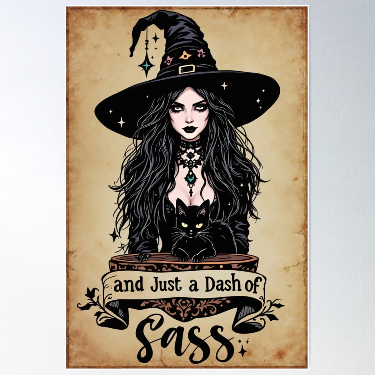 Witch Vibes : Just A Dash Of Sass Poster Wall Art, Modern Wall Decor ...