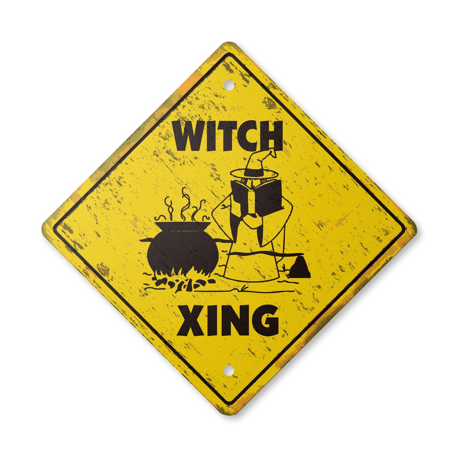 Witch Vintage Crossing Sign Zone Xing | Indoor/Outdoor Plastic | 20 ...
