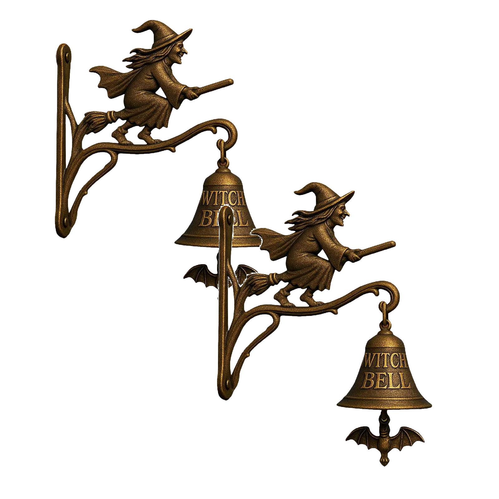 Witch Welcome Doorbell, Witches Wall-Mounted Entrance Bells, 3D Vintage ...