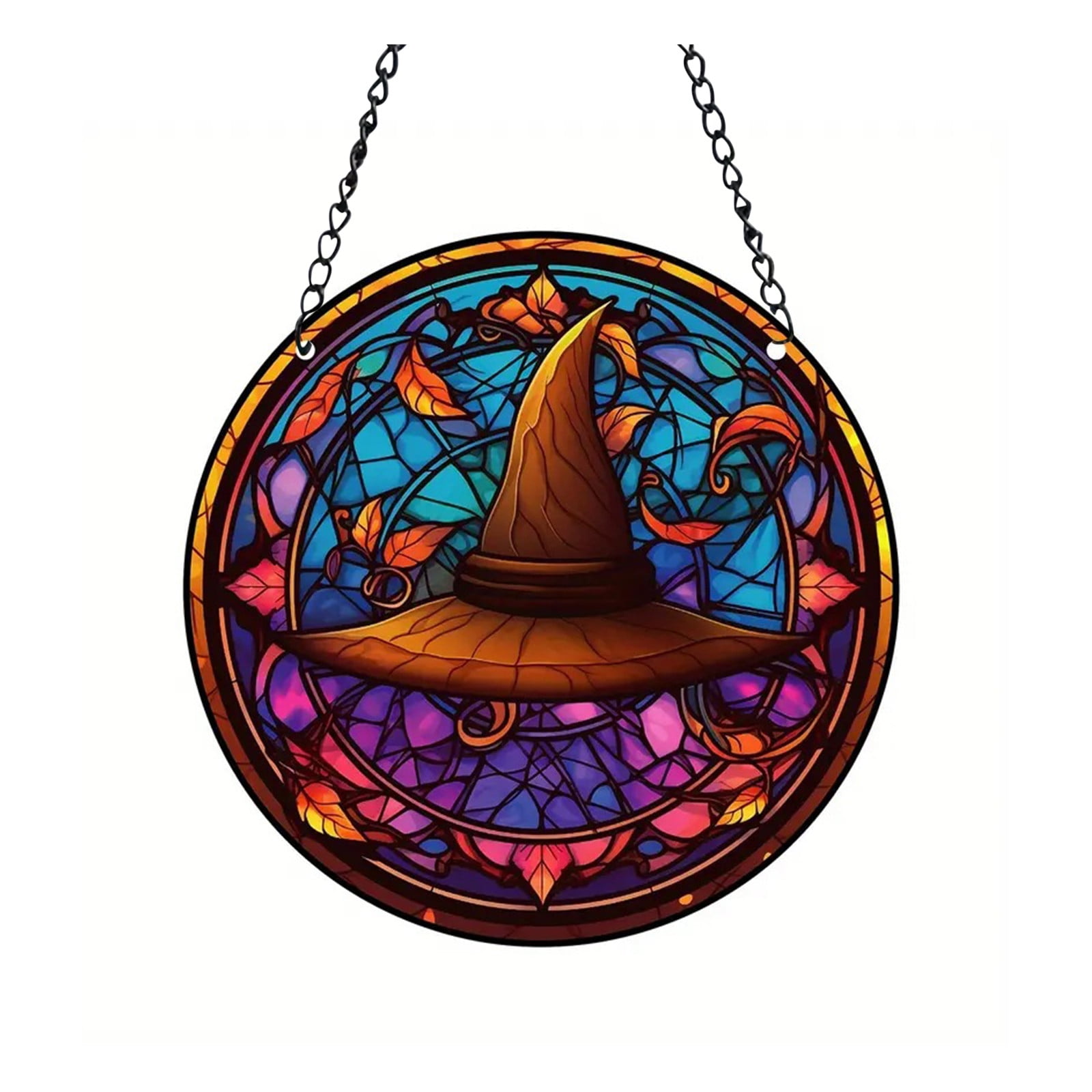 Witch Wreath Logo Acrylic Hanging Pendant for Halloween Decoration ...