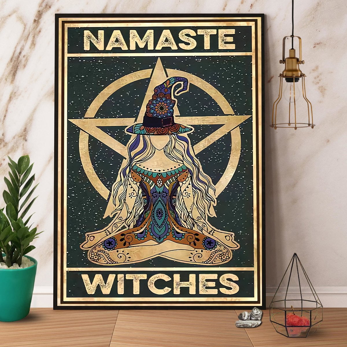 Witch Yoga Namaste Witches Funny Halloween Paper Poster No Frame Matte ...