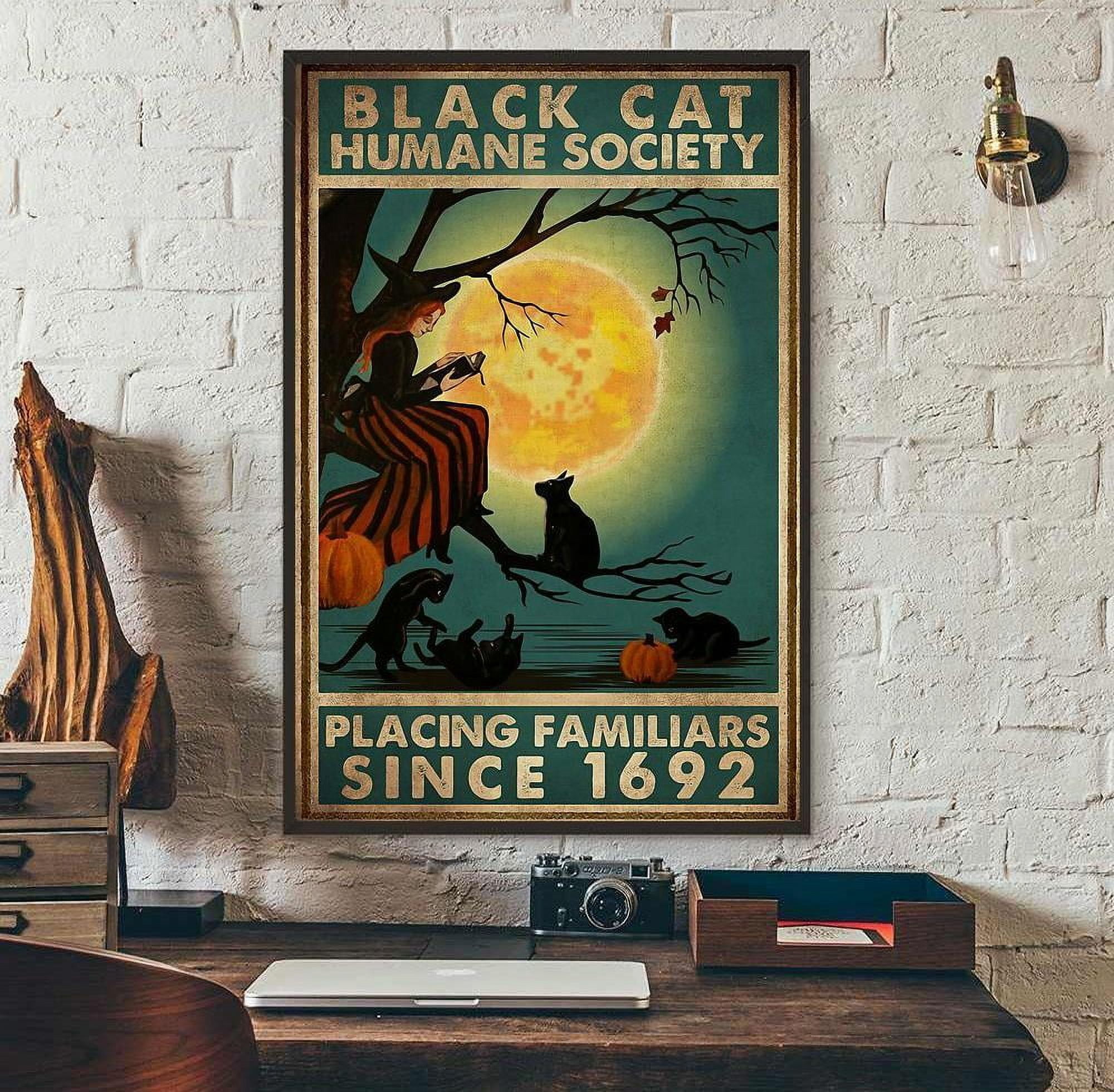 Witch black cat humane society vertical poster 16 x 24 Inch Poster ...