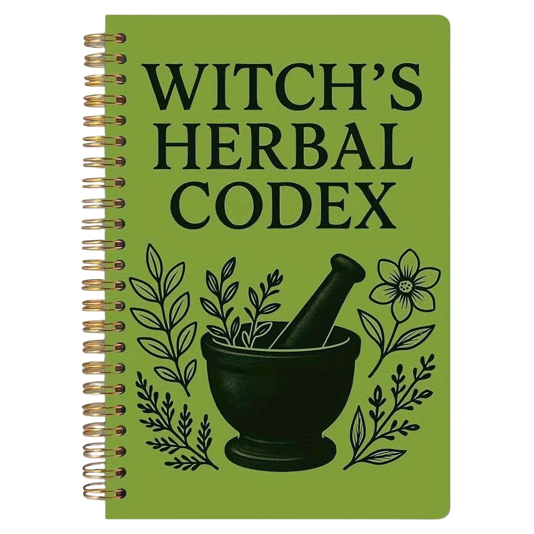 Witch's Herbal Codex Spiral Notebook Durable Cover Smooth Pages For ...