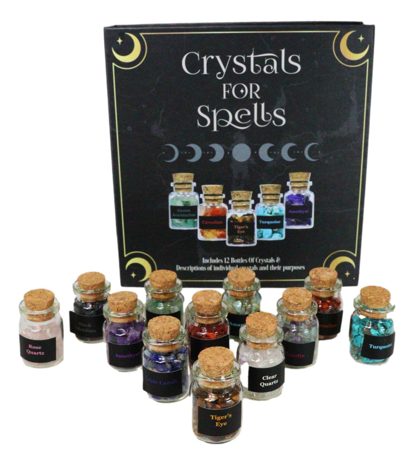 Witchcraft Crystals for Spells Crystal Variety Chip Bottle Set of 12 ...