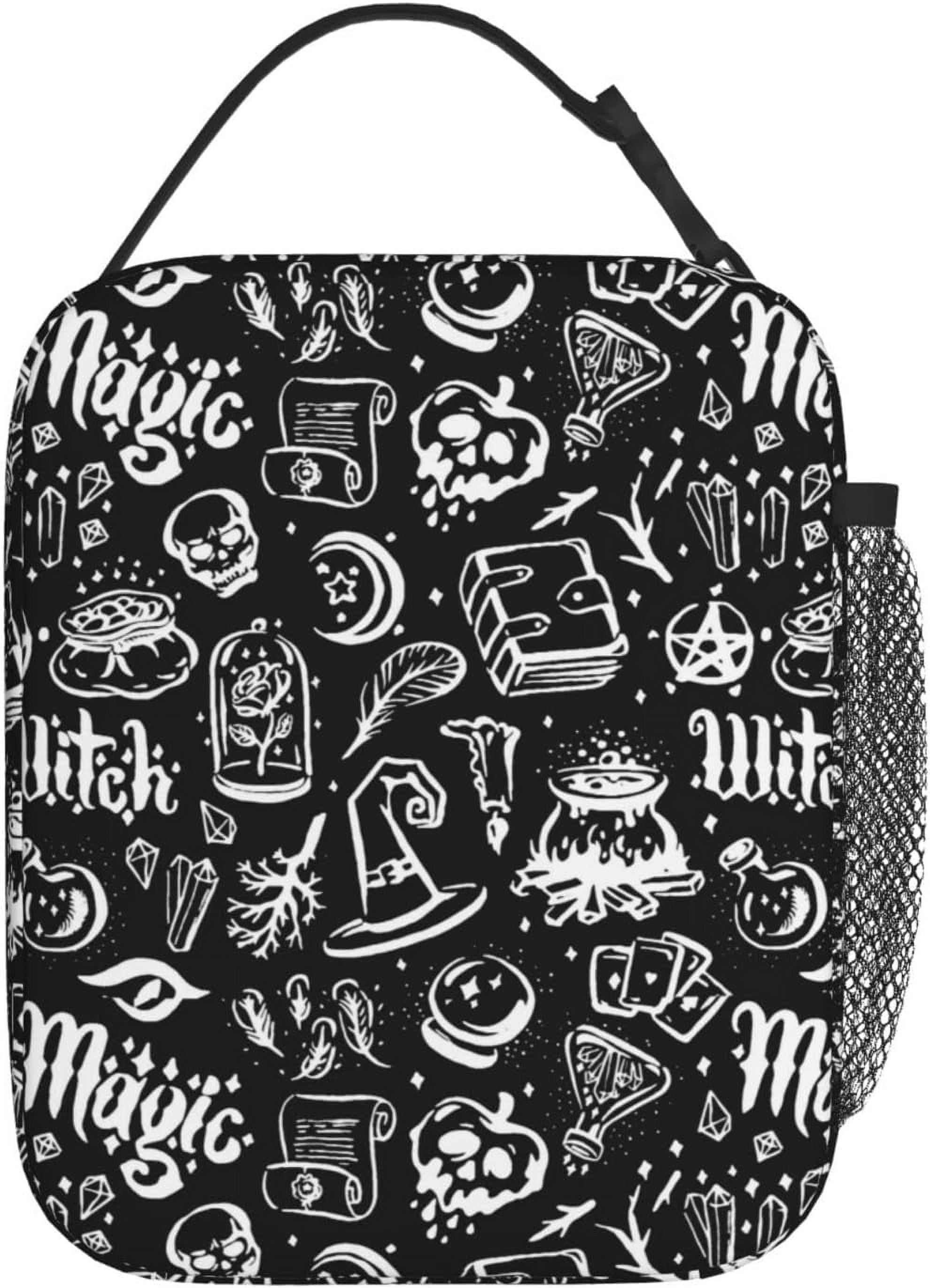 Witchcraft Halloween Skull Maggic Witch Insulated Lunch Box For Women ...