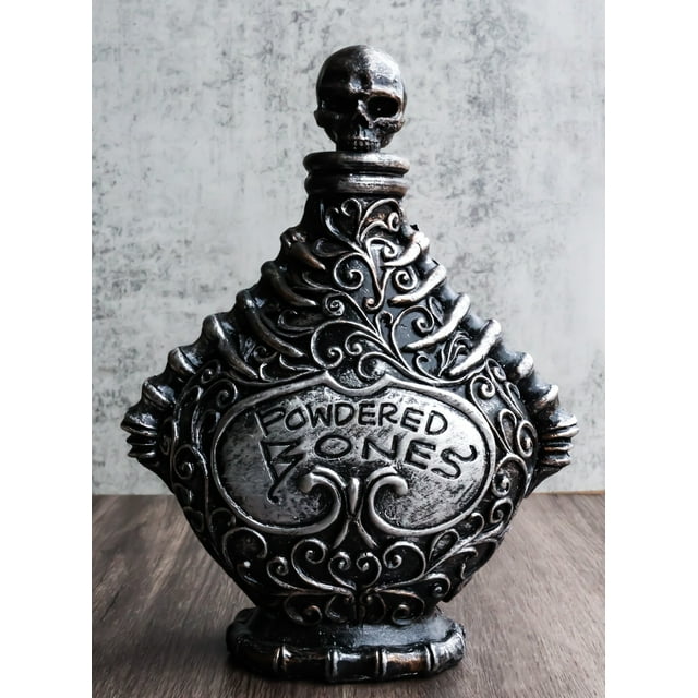 Witchcraft Mad Doctor Skeleton Spine Powdered Bones Skull Potion Bottle ...