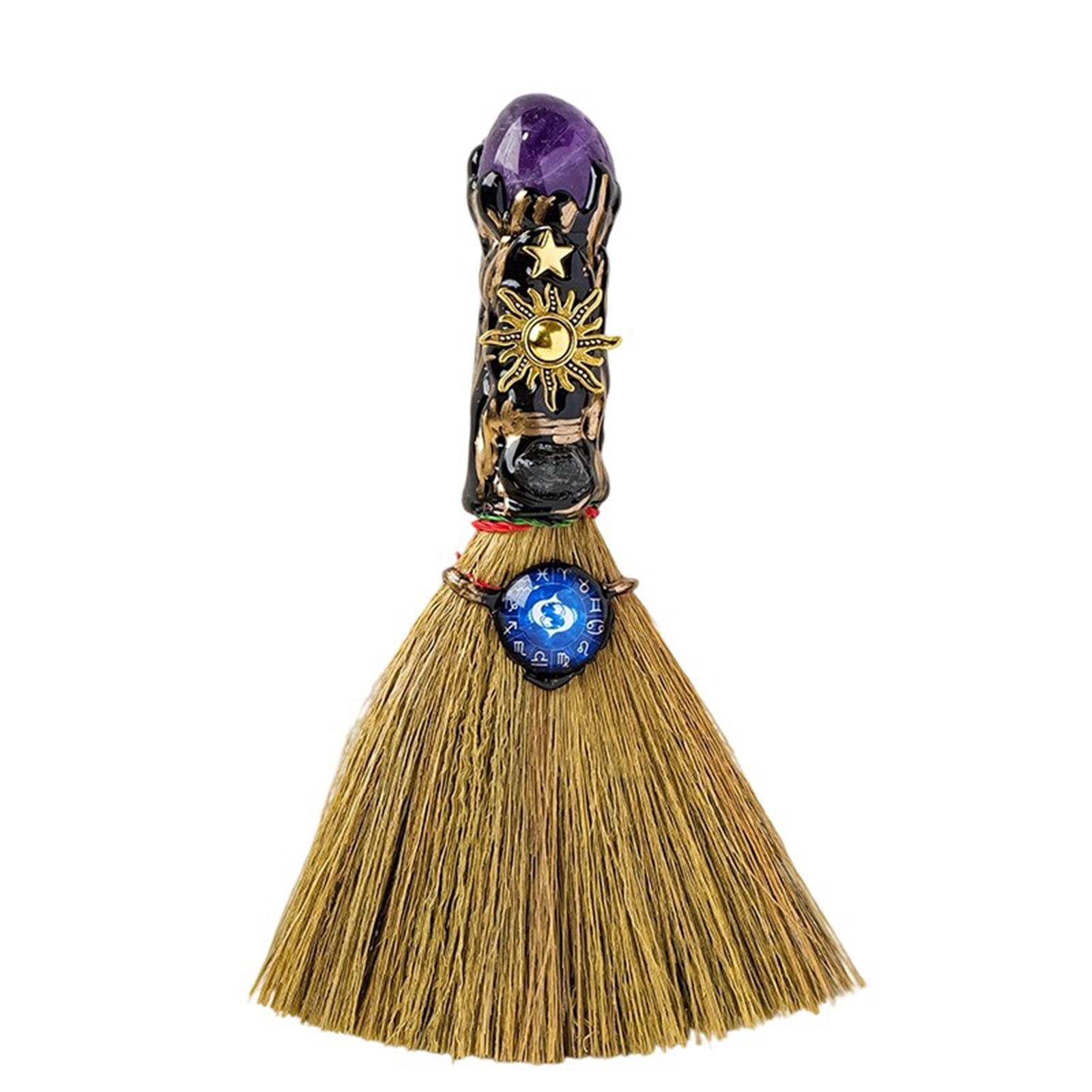 Witchcraft Supplies Crystal Broom Feng Shui Decor, 12 Zodiac Signs ...