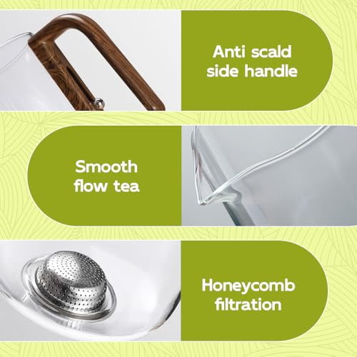 Witchcraft Tea Pot, Water Separation Glass Teapot, Magic Teapot with ...