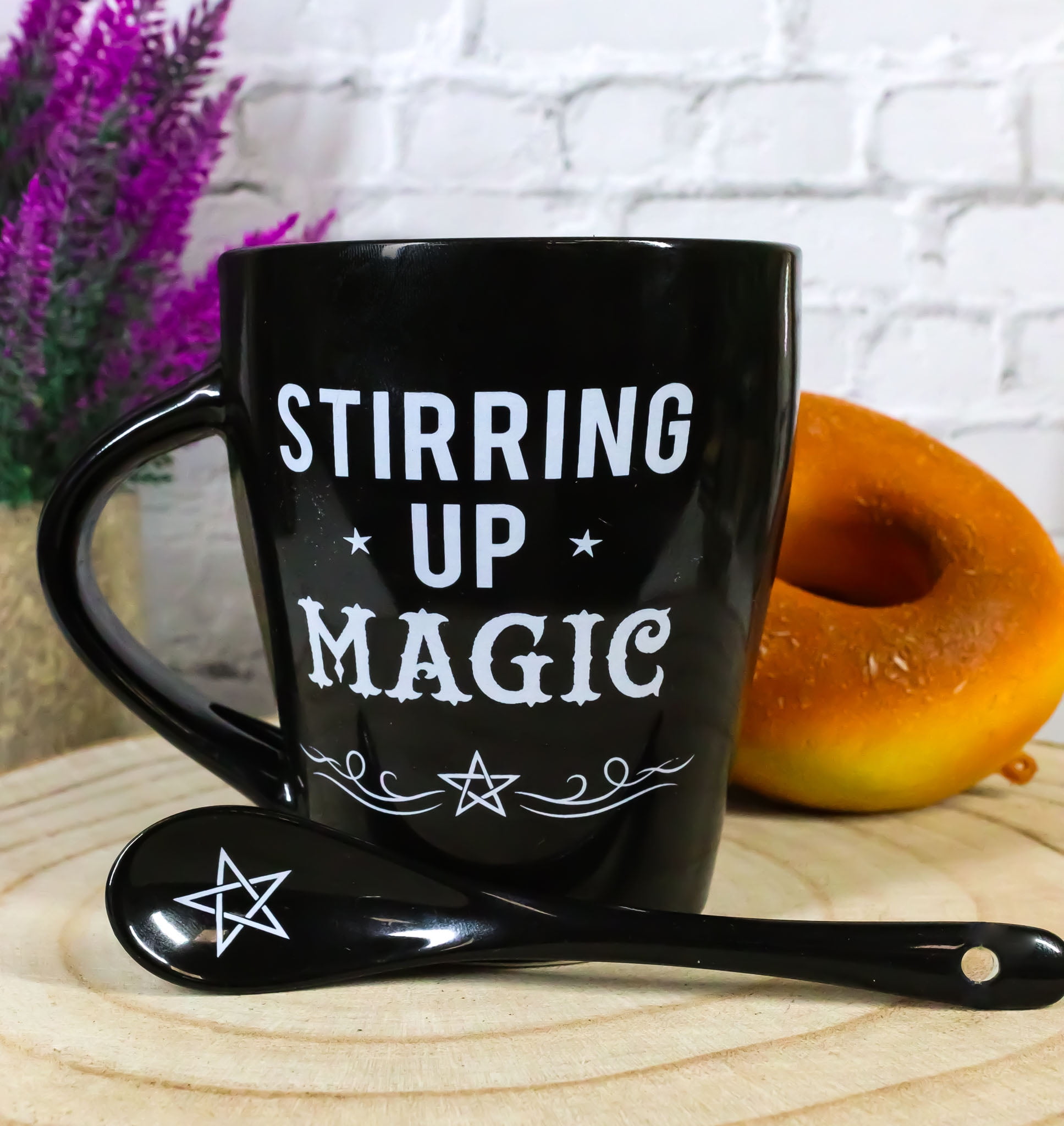 Witchcraft Wicca Stirring Up Magic Pentagram Star Tea Coffee Mug And ...