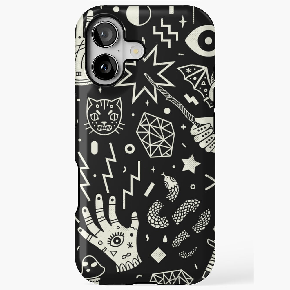 Witchcraft with Pentagrams Moons and Magical Esoteric Symbols Art ...