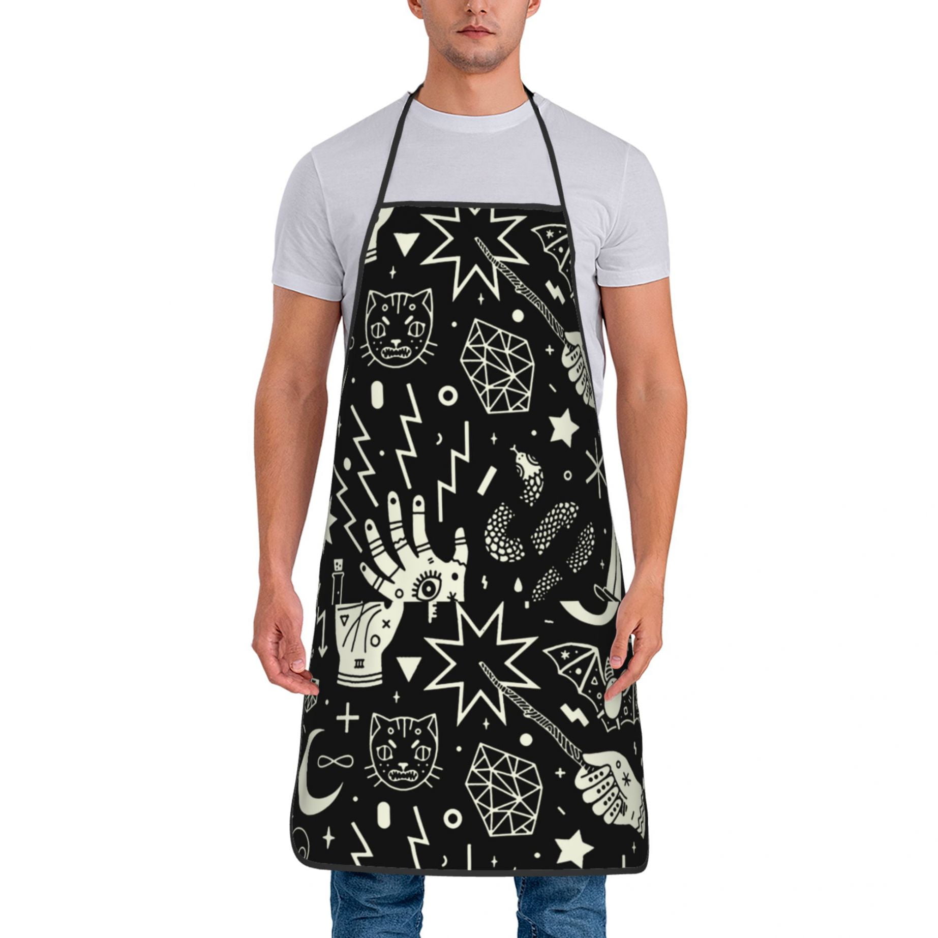 Witchcraft1 Aprons for Women Men Waterproof Apron Kitchen Chef Cooking ...