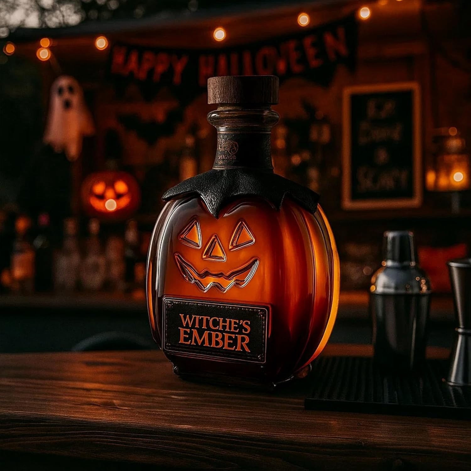 Witche's Ember - Limited Edition Pumpkin Whiskey Bottle, Whiskey ...