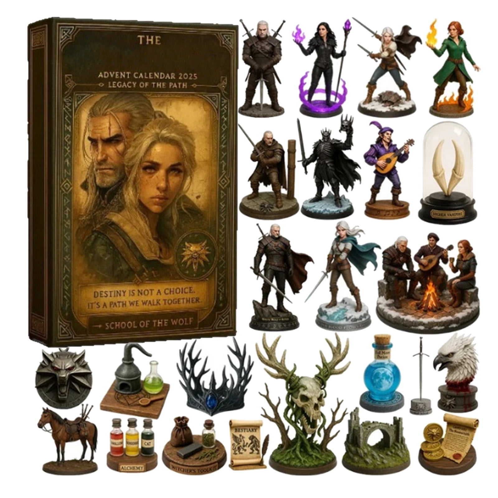 Witcher Advent Calendar 2025, 24 Days Holiday Countdown Set 24 Legacy ...