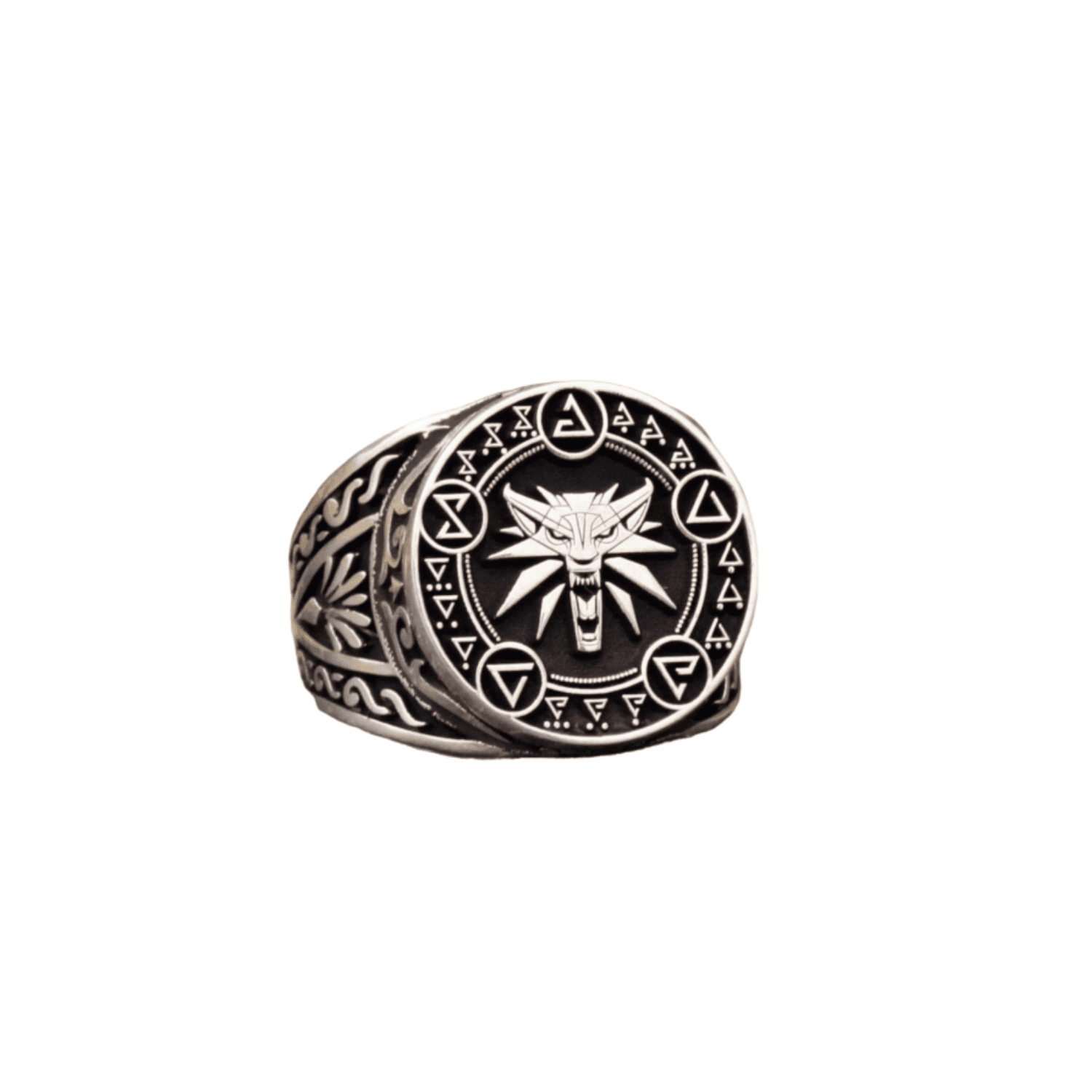 Witcher Geralt Wolf Signet Ring Axii Magical Talisman Jewelry Aard Igni ...