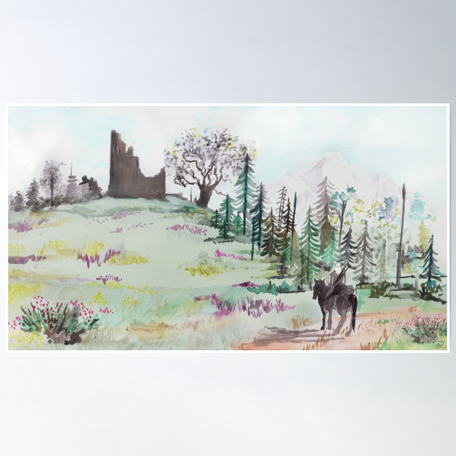 Witcher Watercolour Poster Wall Art, Modern Wall Decor, 8x12 UNFRAMED ...