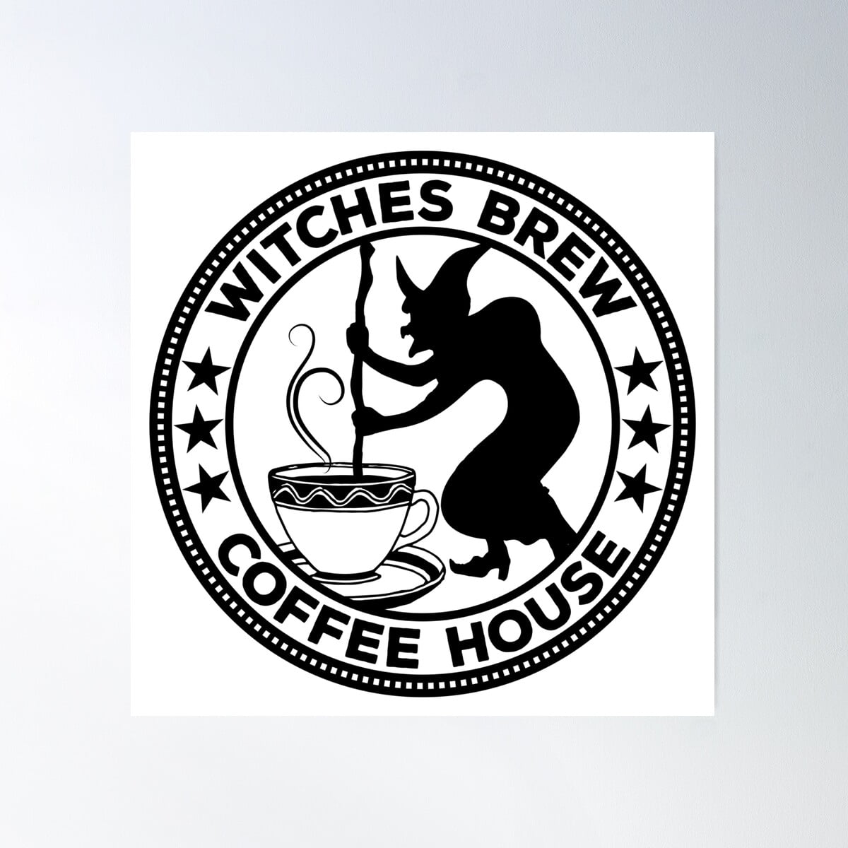 Witches Brew Coffee House Poster Wall Art, Modern Wall Decor For Living ...