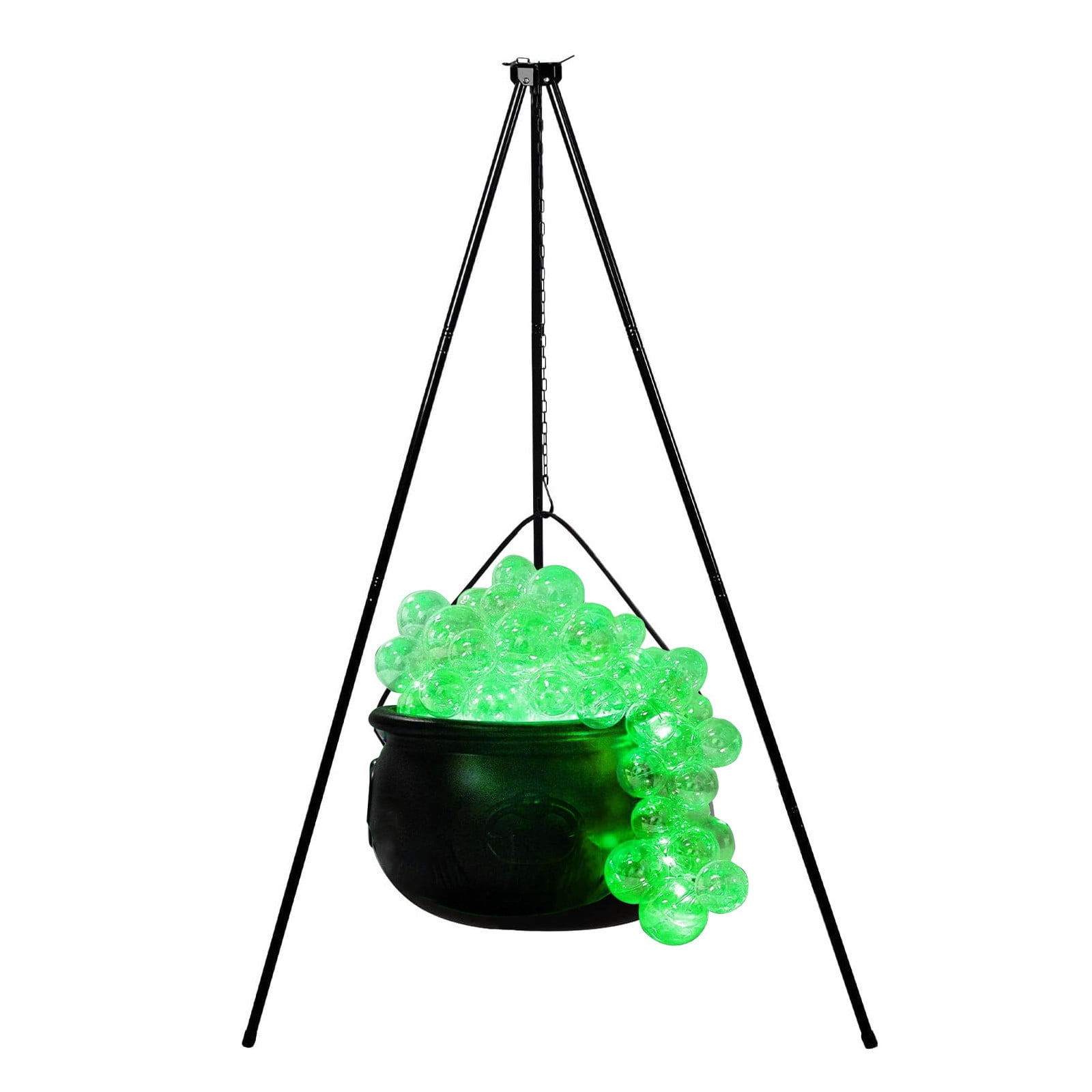 Witches Cauldron Halloween Decor with Lights - Spooky Tripod Stand ...
