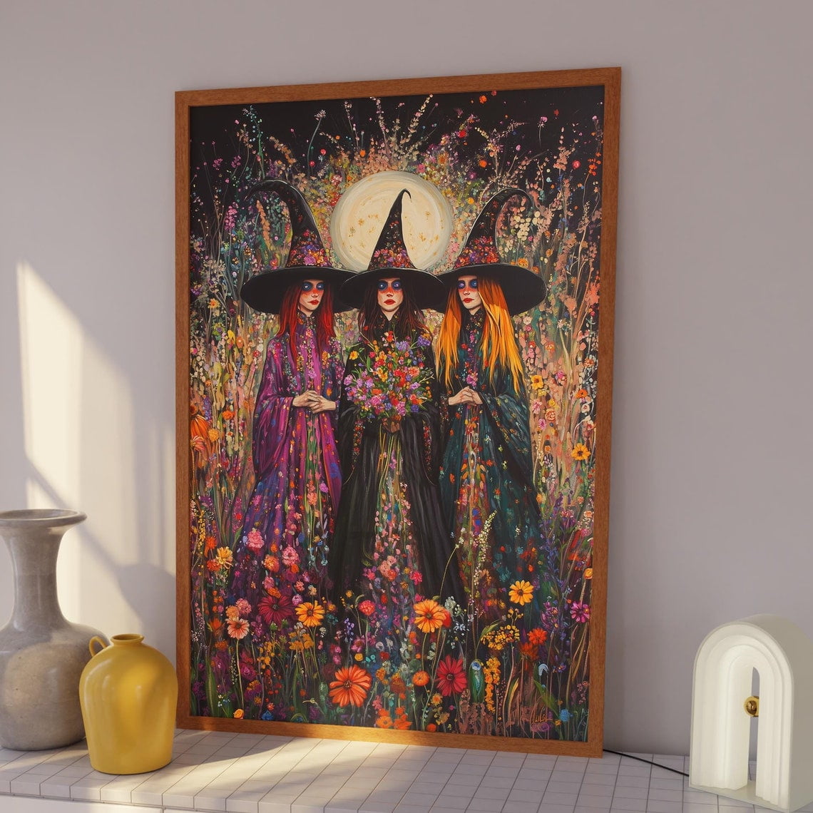 Witches Coven Art, Enchanting Witch Wall Art, Ethereal Witchy Decor ...