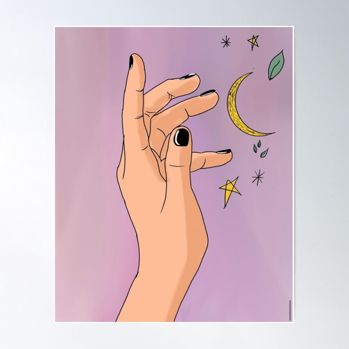 Witches Hand Poster Wall Art, Modern Wall Decor For Living Room Bedroom ...