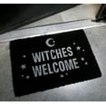 Witches Welcome Crescent Moon And Stars Coir Coconut Fiber Floor Mat ...