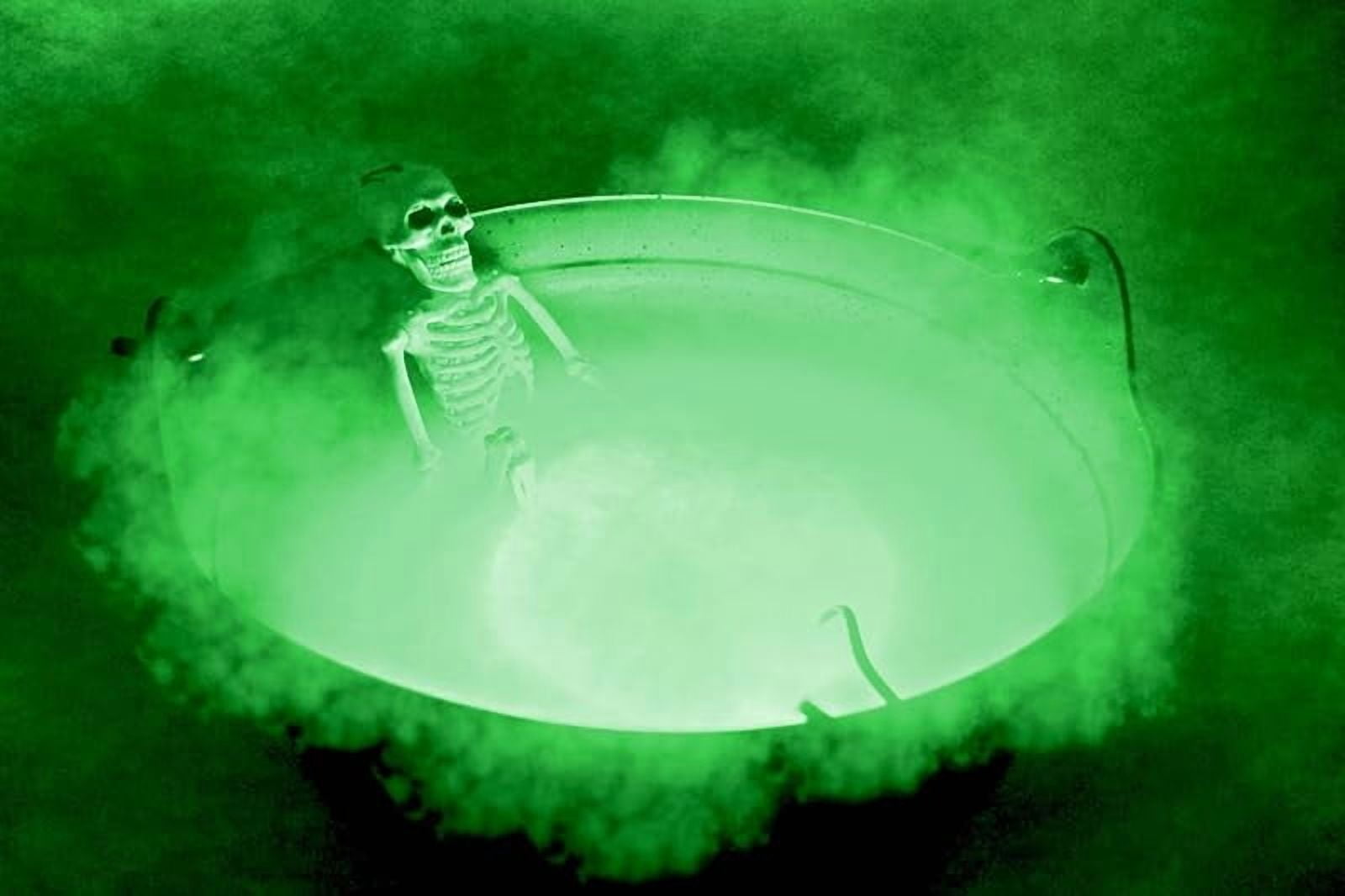 Witches X-Large 14" Cauldron with Skeleton Sauna and Green Fogger w ...