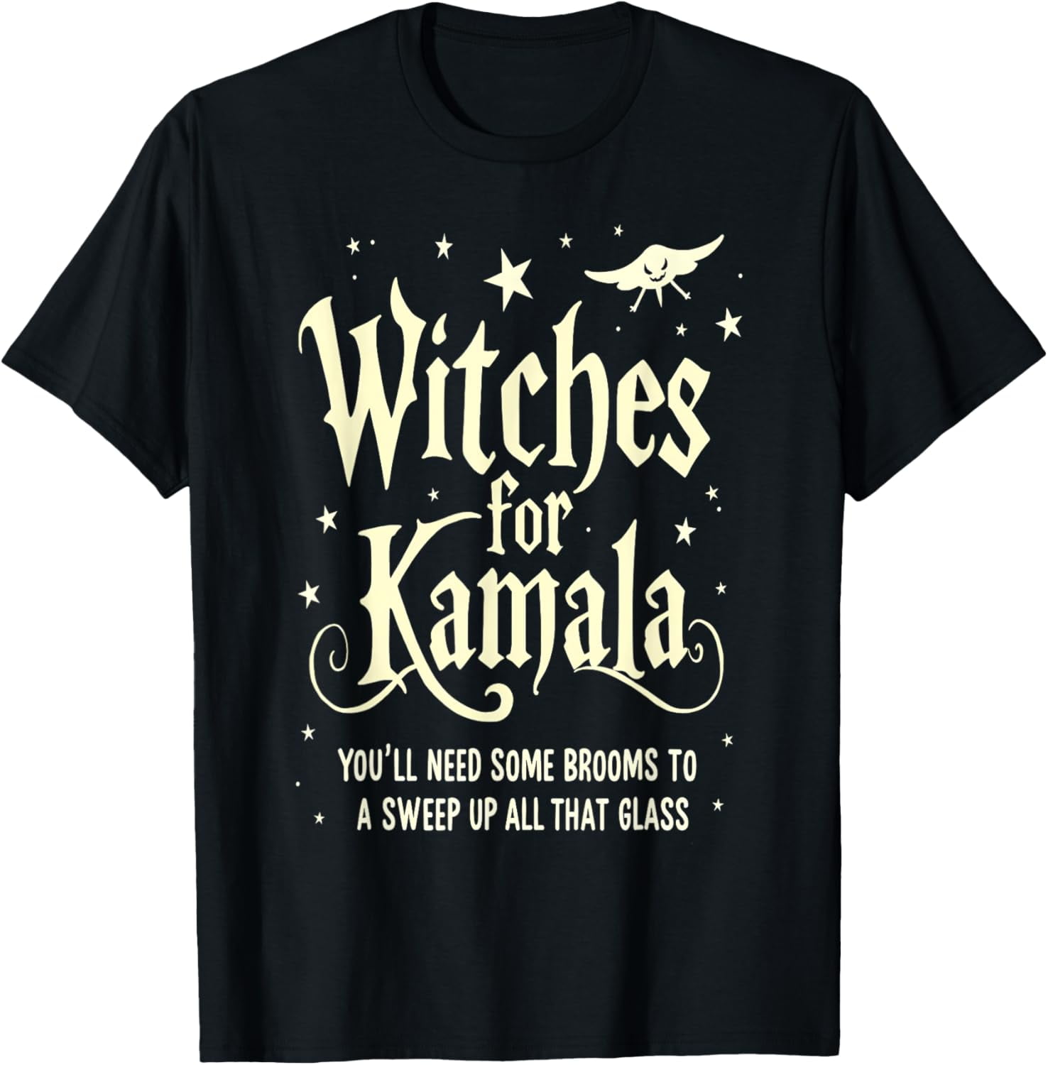 Witches for Kamala Harris Halloween Shatter Glass Ceiling T-Shirt ...
