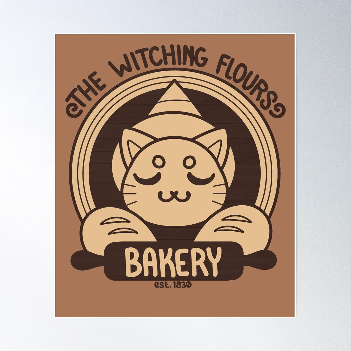 Witchy Bakery Logo Poster Wall Art, Modern Wall Decor For Living Room ...