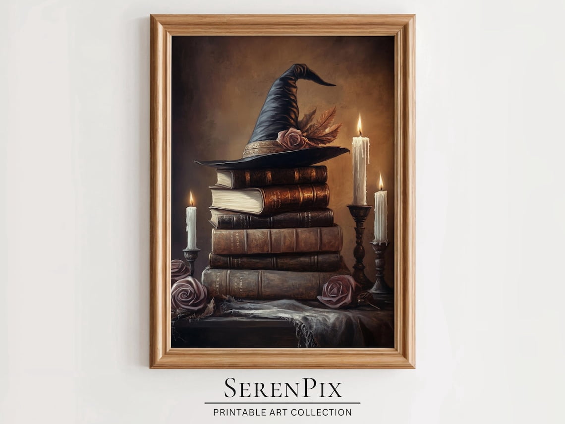 Witchy Decor Wall Art, Vintage Witch Art, Witchcore Print, Art Print ...