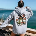 Witchy Frog Hoodie Goblincore Toad And Mushroom Design Fairycore