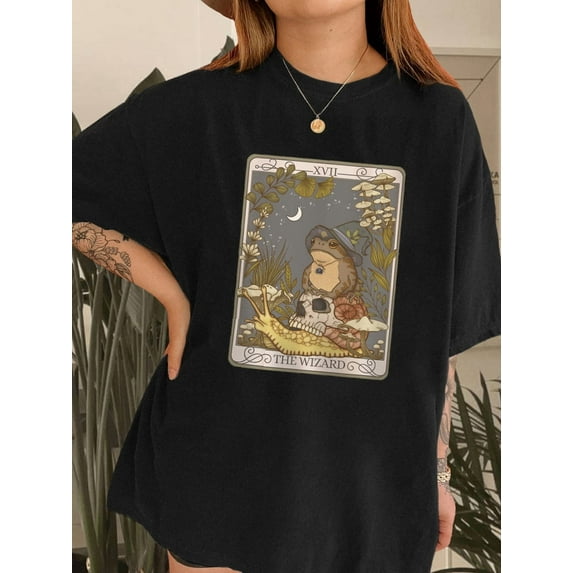 Witchy Frog Oracle Card T-Shirt - Walmart.com